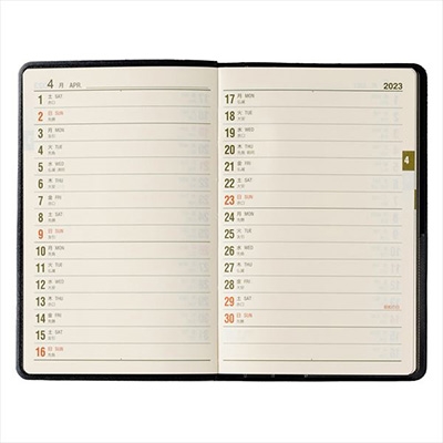 1226 NOLTY 能率手帳4(黒)