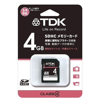 TDK SDHCカード 4GB Class4 (5年保証)