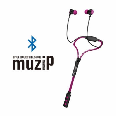 ALPEX ジッパーワイヤレスイヤホン BTN-Z2500/ピンク