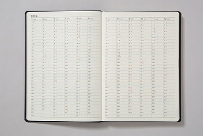 2024年 手帳 1月始まり No.186 Camio B6 [黒]高橋書店 B6判 ウィークリー