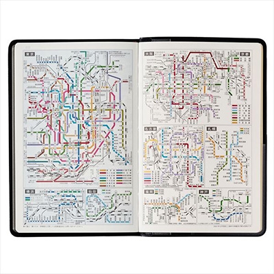 1221 NOLTY 能率手帳2 日本鉄道地図付(黒)