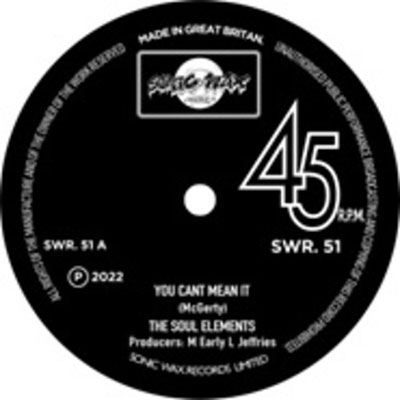 You Can't Mean It/Soul Elements
